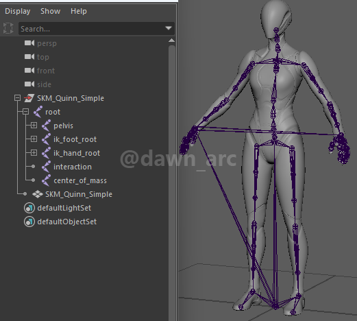[Maya]Hierarchical Structure of Skinned Mesh in FBX for Unreal